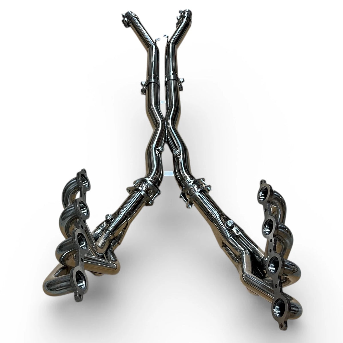 Stainless Long Tube 1-7/8" Exhaust Headers +X-Pipe Kit 05-13 Chevy Cor ...