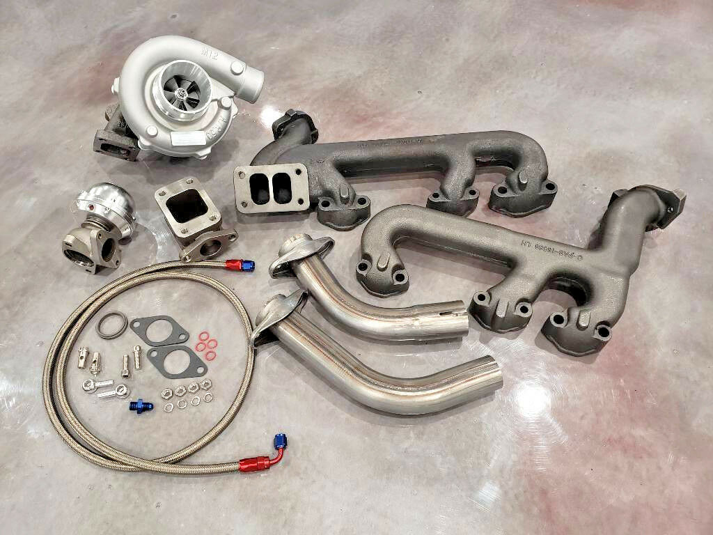 GM 4.3L Turbo Kit Hot Parts T3 Cast 4.3 GMC Chevy Turbocharger V6 Wast ...
